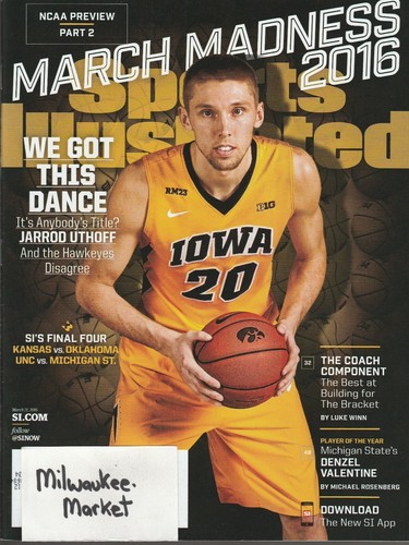 Sports Illustrated March 21 2016 March Madness 2016 Jarrod Uthoff Iowa Best Deal | eBay