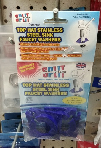 NEW! SPLIT KLICK Top Hat Faucet Washers 2-Pack 094 | eBay