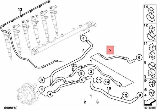 Genuine BMW E83 E83N SUV Fuel Feed Line OEM 13533418109 | eBay