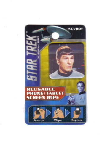 Star Trek Classic Spock Photo Image Reusable Phone/Tablet Screen Wipe ...