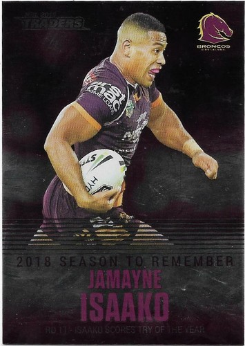 2019 Nrl Traders Season To Remember (SR2) jamayne ISAAKO Broncos | eBay ...
