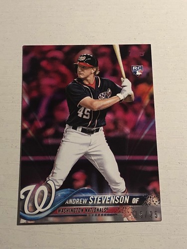 2018 Topps Mini Pink Parallel /25 Andrew Stevenson Nationals RC 261 | eBay