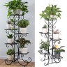 Metal Plant Stand Garden Patio Flower Rack Outdoor Indoor 3-Size ...