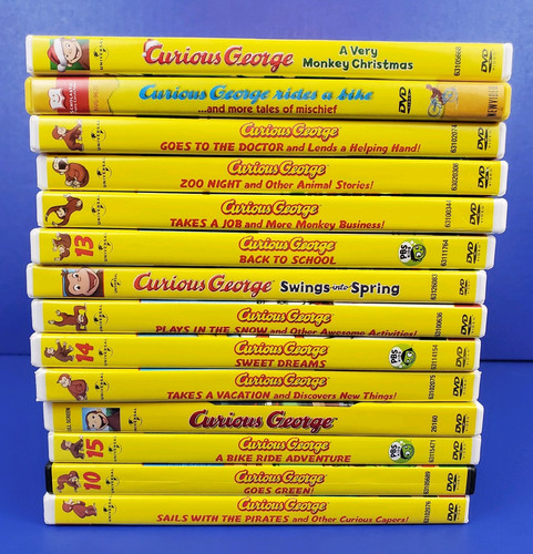 Lot of 14 Curious George DVDs Cartoon Educational Children PBS Kid ...
