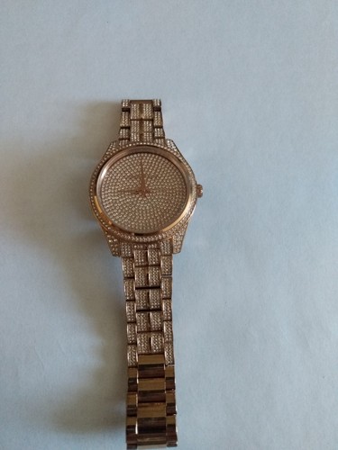 Michael Kors MK3931 Lauryn Pavé Gold Dial Ladies Glitz Timepiece 38mm ...