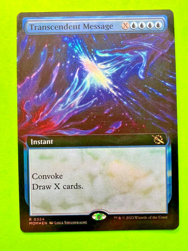 MTG March of the Machine ( Transcendent Message ) FOIL Extended Art | eBay