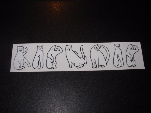 RIPNDIP Skate Sticker CAT LETTERS rip n dip skateboards helmets decal ...