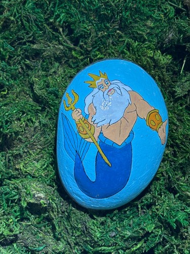 Hand Painted Disney Garden Rock with Resin finish weather resistant | eBay