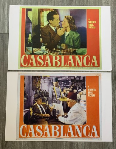 CASABLANCA 11x17" Movie Poster/Print FN+/FVF Humphrey Bogart LOT of 2 ...