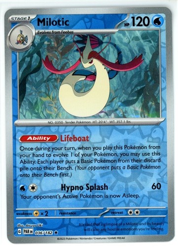Pokemon TCG Milotic 036/182 Sv04: Paradox Rift Reverse Holo | eBay