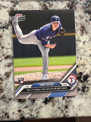 2024 TOPPS NOW MLB ROOKIE CARD TEXAS RANGERS JACK LEITER #94 MLB DEBUT ...