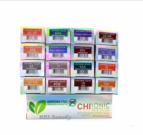 CHI Ionic Permanent Shine Hair Color 50-5n Medium Natural Brown 3oz for ...