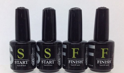 Jessica GELeration Gel Kit - 2 START Base + 2 FINISH Top Sealer 0.5oz ...
