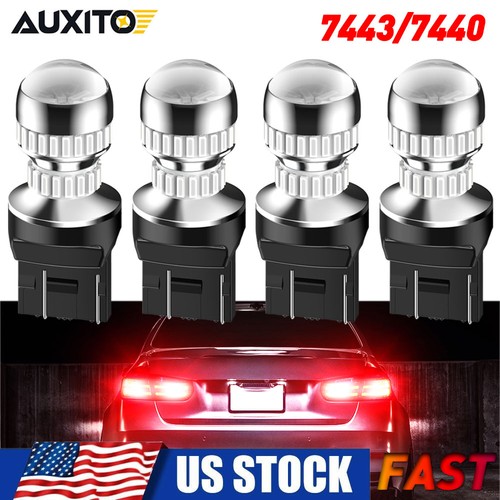 4x AUXITO Bright Red 7443 7440 54-SMD LED Turn Signal Brake Tail Light ...
