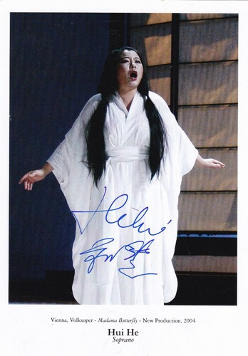 AUTOGRAPHED PHOTO OF OPERA SINGER Hui He soprano in Madama Butterfly | eBay