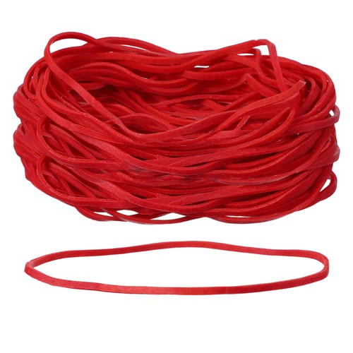 7.1" x 1/8" 100 Pcs Red Heavy Duty Elastics Rubber Bands for File ...