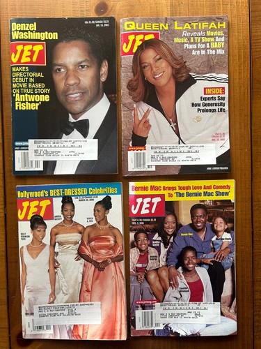 Vintage Jet Magazine Lot of 4 Bernie Mac, Denzel, Washington, Queen ...