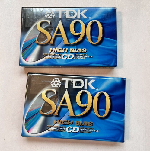 Lot of 2 TDK SA90 High Bias CD Ultimate Performance Audio Cassette ...