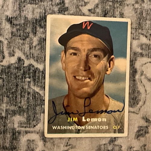 Autographed 1957 Topps JIM LEMON. DEC. 2006 #A-1 | eBay