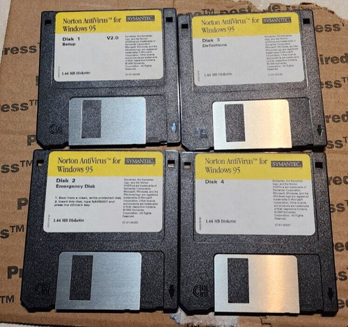 Norton Antivirus for Windows 95 - version 2.0 - 3.5 floppy, no box ...