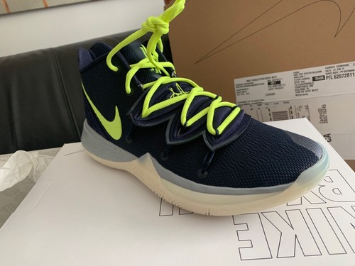Glow In The Dark Custom Kyrie 5. Navy/ Neon Yellow, size 9.5. | eBay