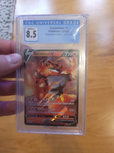 Pokémon TCG Incineroar V Champions Path 008/073 Holo Ultra Rare cgc 8.5 ...
