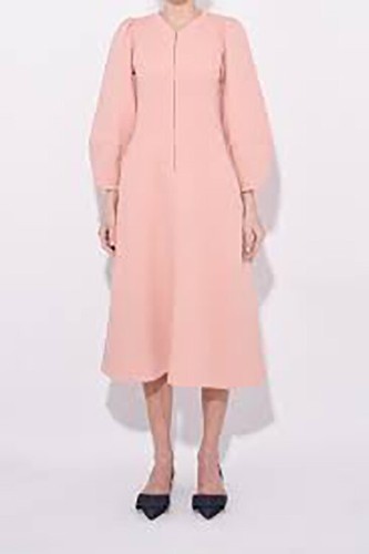 ULLA JOHNSON ELORA TERRY BALLOON SLEEVE DRESS NWT PINK ZIP | eBay
