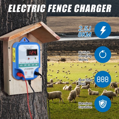 12KV AC Powered Fence Charger Electric Fence Energizer for Livestock ...
