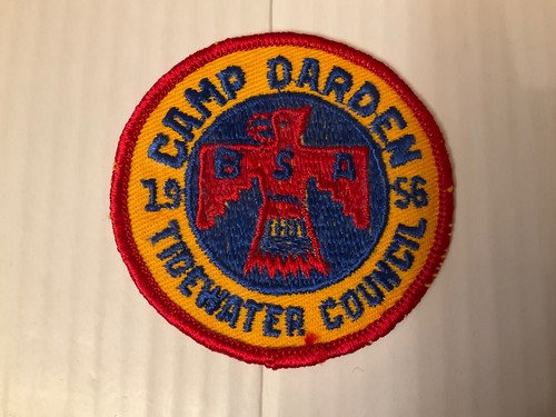 Camp Darden 1956 Tidewater Council Twill Cut Edge Camp Patch Older ...
