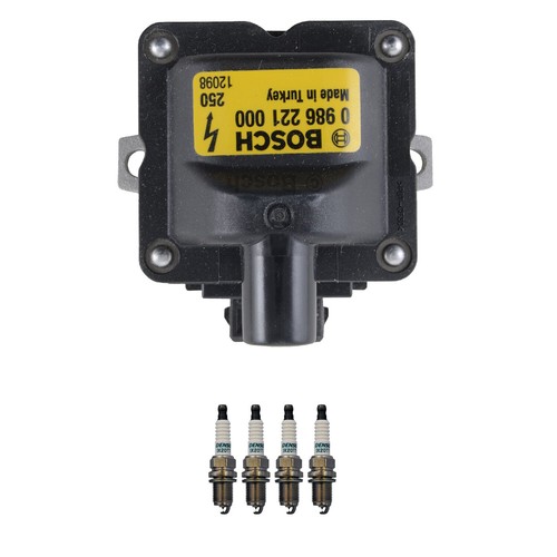 Bosch 1 Ignition Coil Denso 4 Iridium TT Spark Plug Kit For Golf Jetta ...