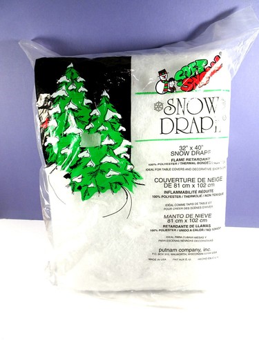 1 Package SNOW DRAPE Cloth Blanket 32"x40" Christmas Village Decor Snow ...