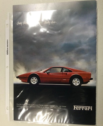 Ferrari #330 Advertisement Ferrari 308 GTB Jan 1984 | eBay