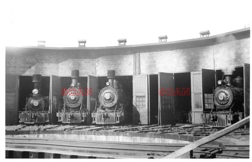 25BB392 RP SIMPSON LOGGING RAILROAD ROUNDHOUSE SHELTON WA #6 #11 #8 #9 ...