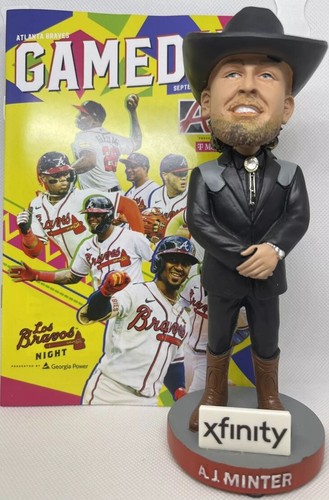 AJ Minter Atlanta Braves Cowboy Bobblehead 9/26/23 Including Game ...