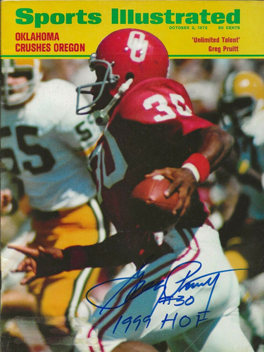 Greg Pruitt Autographed October 2, 1972 Issue of Sports Illustrated W ...