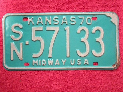 ;LICENSE PLATE Car Tag 1970 KANSAS SN 57133 Shawnee County [Z280] | eBay