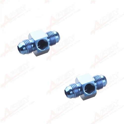 US SHIP 2PCS 8AN AN-8 To -8AN Fuel Pressure Gauge Fitting Adapter 1/8 ...
