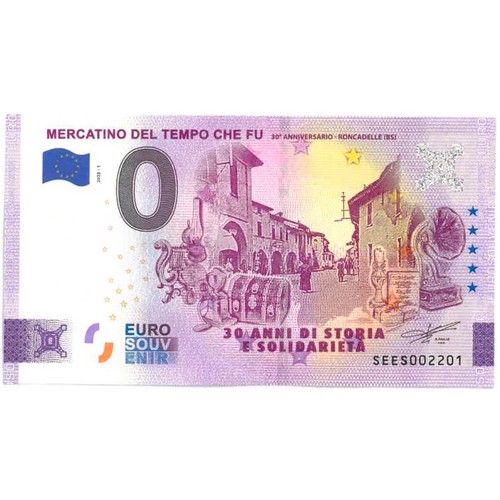 0€ Zero Euro Souvenir Banknote Italy 2023 - Flea Market Of Times Gone ...