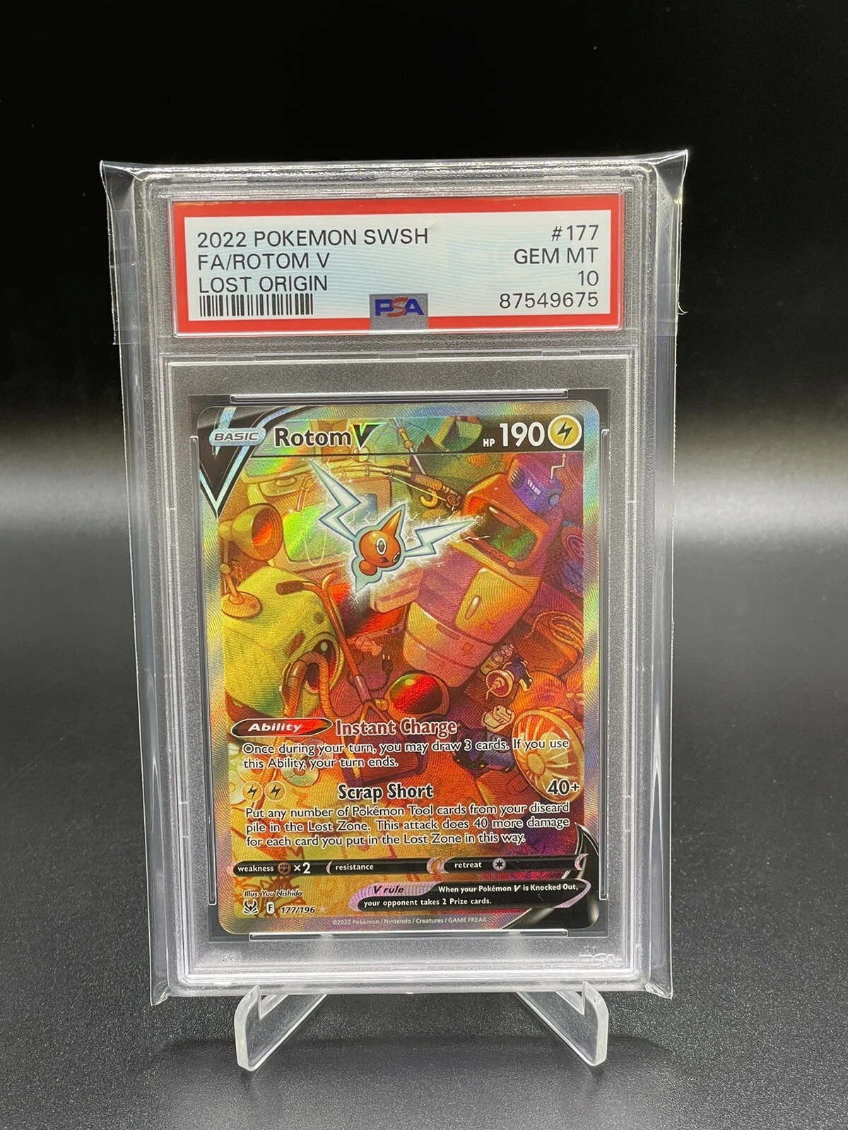 Rotom V 2022 Sword & Shield: Lost Origin #177/196 Holo (Alternate Full ...
