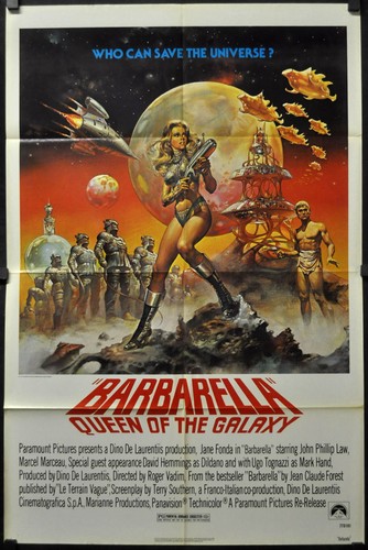Barbarella R/1977 ORIGINAL 27X41 NM MOVIE POSTER JANE FONDA JOHN PHILLIP LAW | eBay