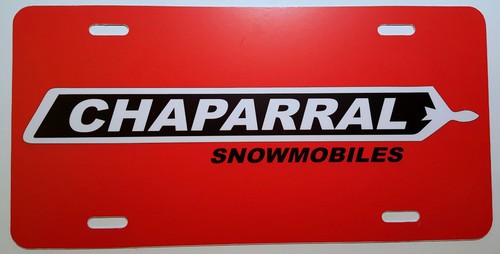 Vintage Chaparral Red Snowmobile Logo Novelty License Plate (022) | eBay