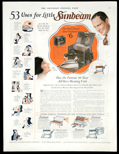 1927 Little Sunbeam Travel Iron Appliance 53 Uses Laundry Decor Vtg ...
