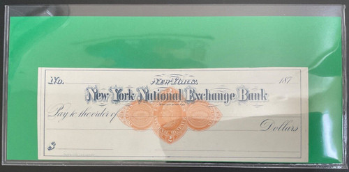 New York National Exchange Bank Blank Check 187 | eBay