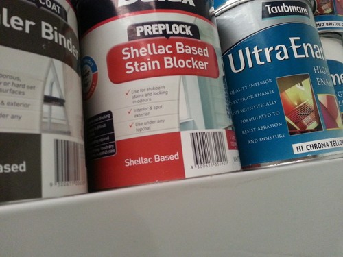 DULUX 1 LITRE PREPLOCK SHELAC-STAIN-BLOCKER OIL-BASE WHITE COLOUR PAINT ...