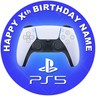 PS5 Playstation Console Cake Topper Round Personalised Edible Icing | eBay