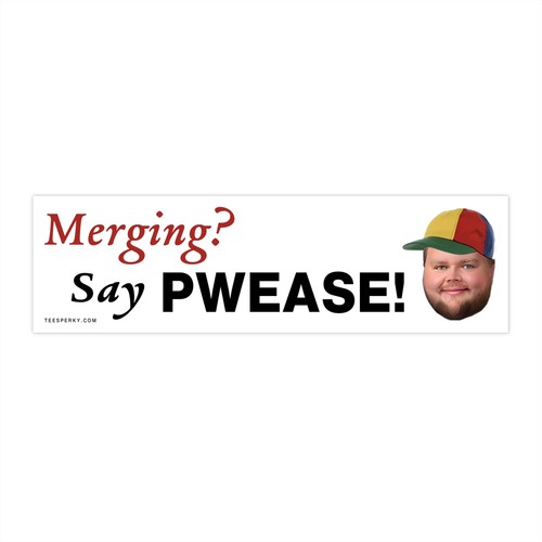Merging? Say PWEASE! JD Vance Meme Bumper Sticker | eBay