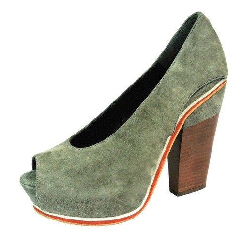 Surface To Air Womens 39 Gray Open Toe Platform Shoe EUC | eBay