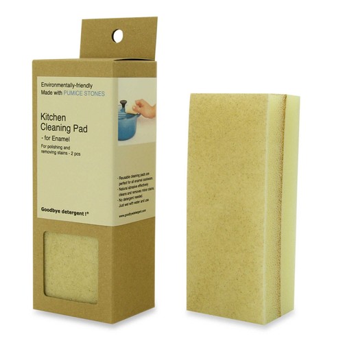 Goodbye Detergent! Kitchen Cleaning Pad for Enamel Cookware - Set of 2 ...