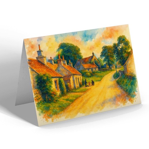 GREETING CARD - New Luce & Peden Church - Vintage Art Style | eBay UK