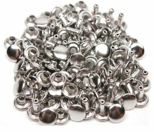 15 To 100 Sets Silver Rivets Double Cap Leather Craft Rapid Rivet ...